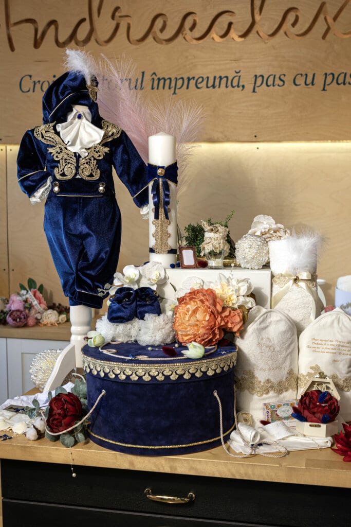 Robert bleu | Trusou complet botez pentru baieti | Andreeatex Original